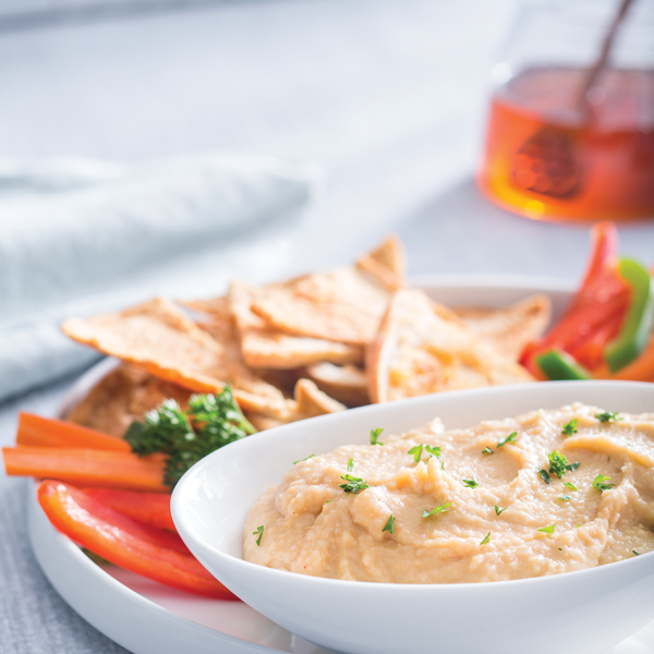 MOROCCAN SPICED HUMMUS – WILD BLOSSOM HONEY